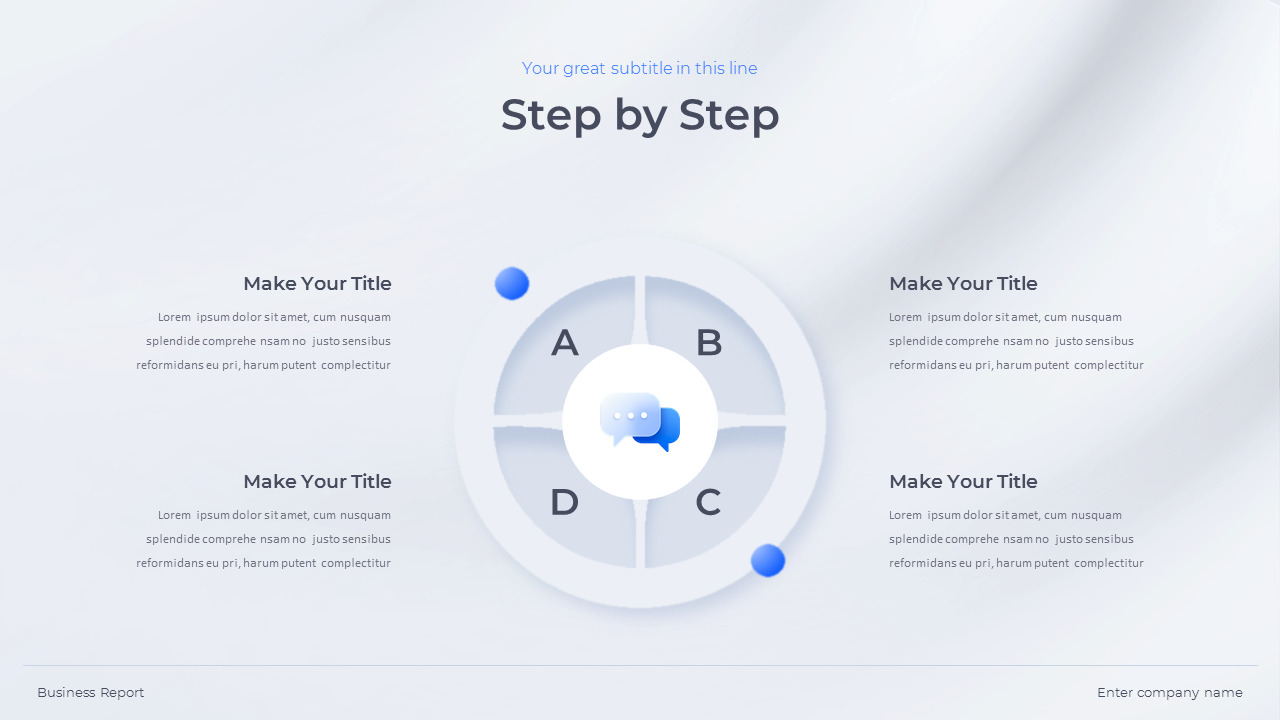 Neumorphism Business Report design presentation template
