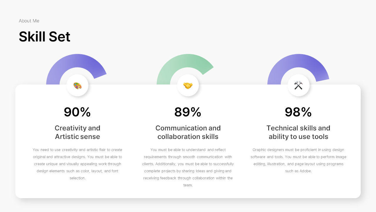 3D Character Portfolio google slides presentation slides
