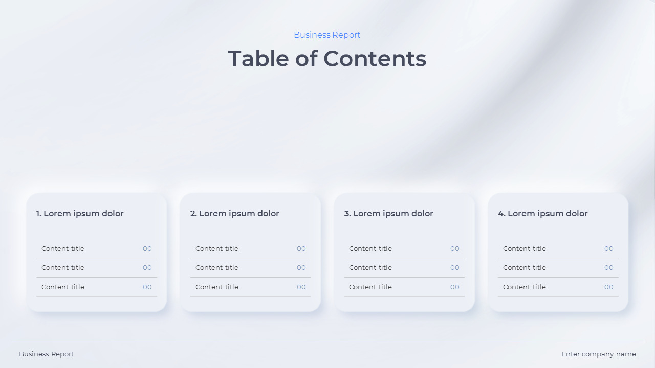 Neumorphism Business Report google slides design