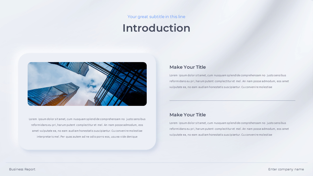 Neumorphism Business Report google slides design