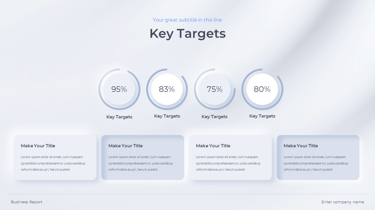 Neumorphism Business Report google slides design