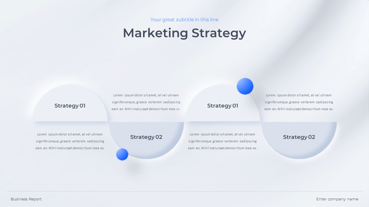 Neumorphism Business Report google slides design