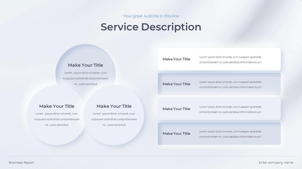 Neumorphism Business Report google slides design
