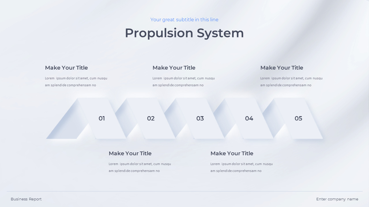 Neumorphism Business Report google slides design