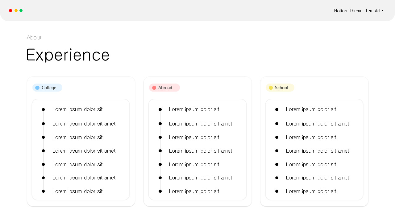 Design Portfolio Notion Concept google slides template download