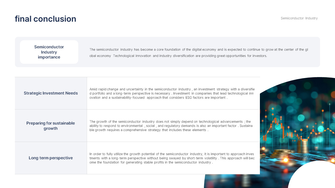 Semiconductor Industry Investment Analysis Report company presentation ppt