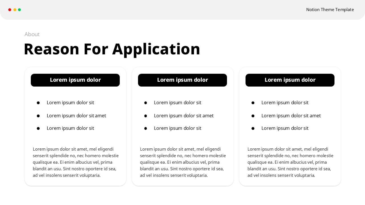 Design Portfolio Notion Concept powerpoint layout