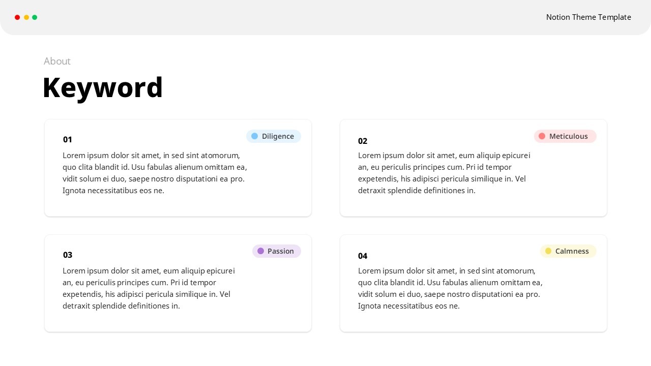 Design Portfolio Notion Concept powerpoint layout