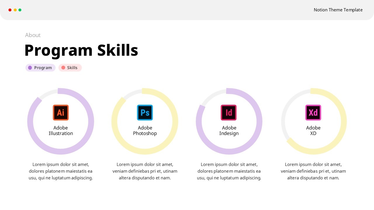 Design Portfolio Notion Concept powerpoint layout
