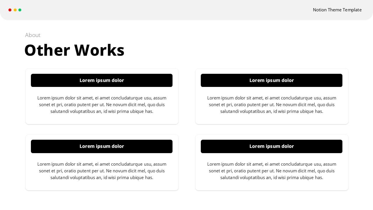 Design Portfolio Notion Concept powerpoint layout