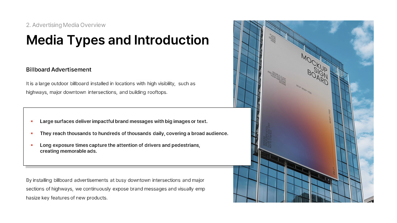 Outdoor Advertising Proposal slide design