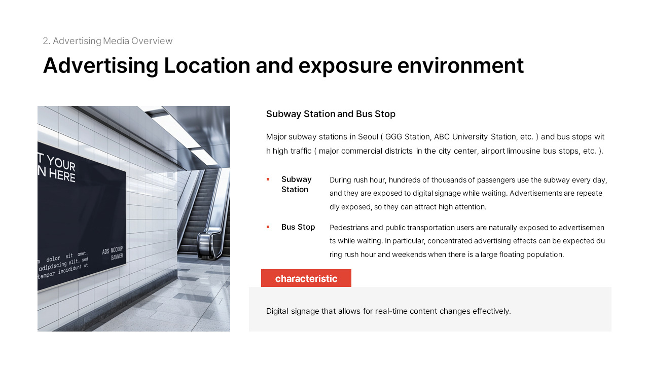Outdoor Advertising Proposal slide design