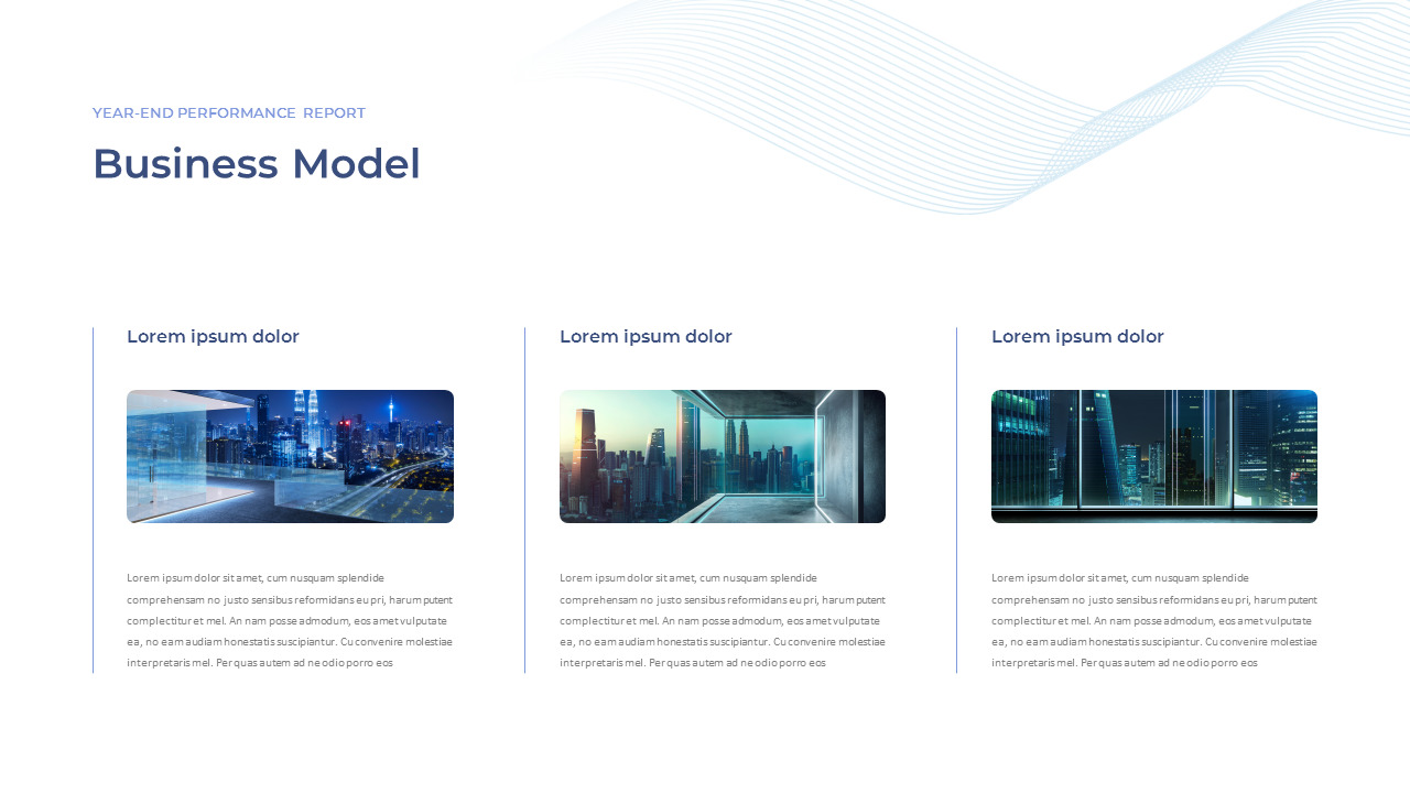 Year-end Performance Report ppt template for pitch deck