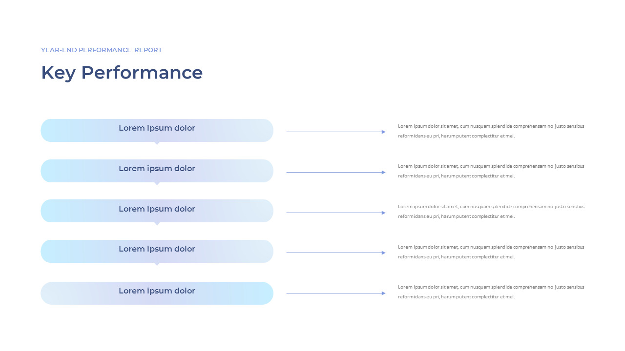 Year-end Performance Report ppt template for pitch deck