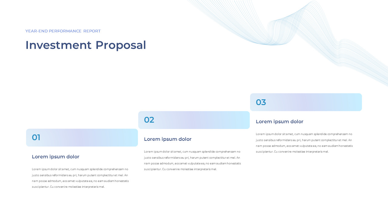 Year-end Performance Report ppt template for pitch deck