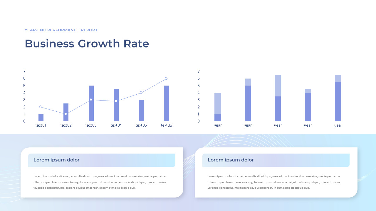 Year-end Performance Report ppt template for pitch deck