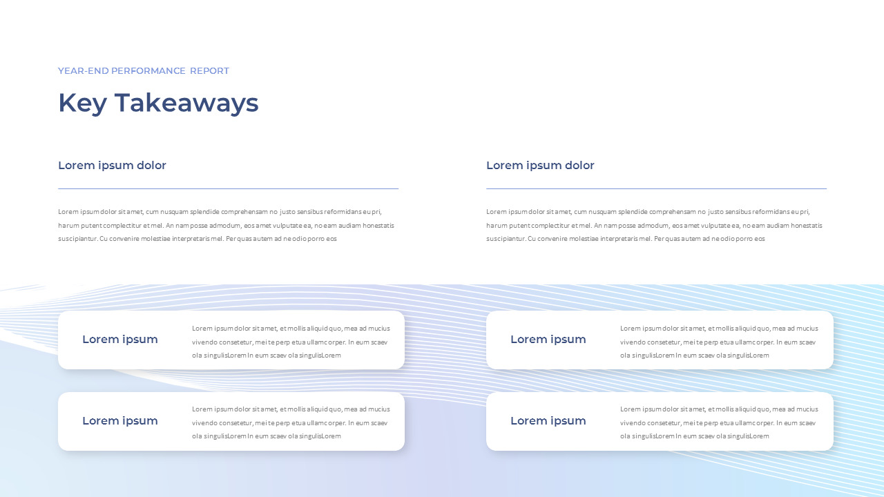 Year-end Performance Report ppt template for pitch deck