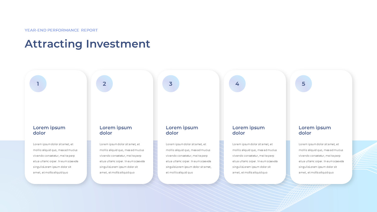 Year-end Performance Report ppt template for pitch deck