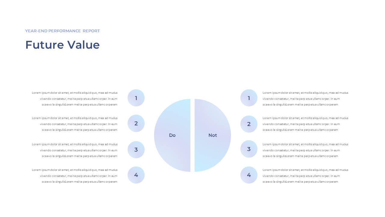 Year-end Performance Report ppt template for pitch deck