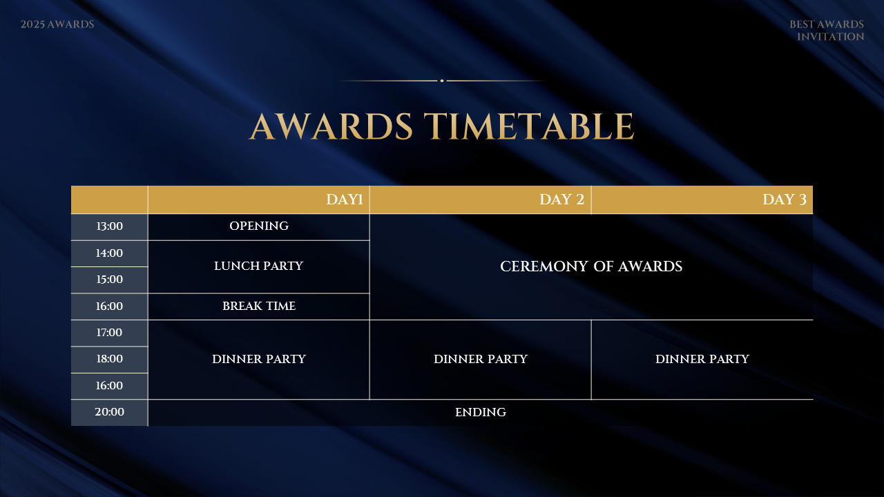 Best Awards Invitation Best PPT Slides