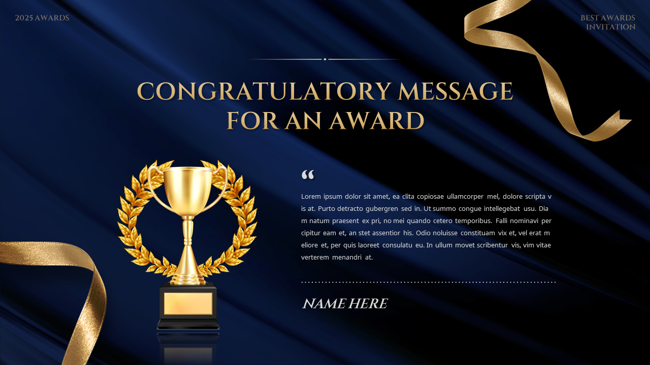 Grand Prize Award Invitation PowerPoint Slides – Elegant Burgundy Gala Deck