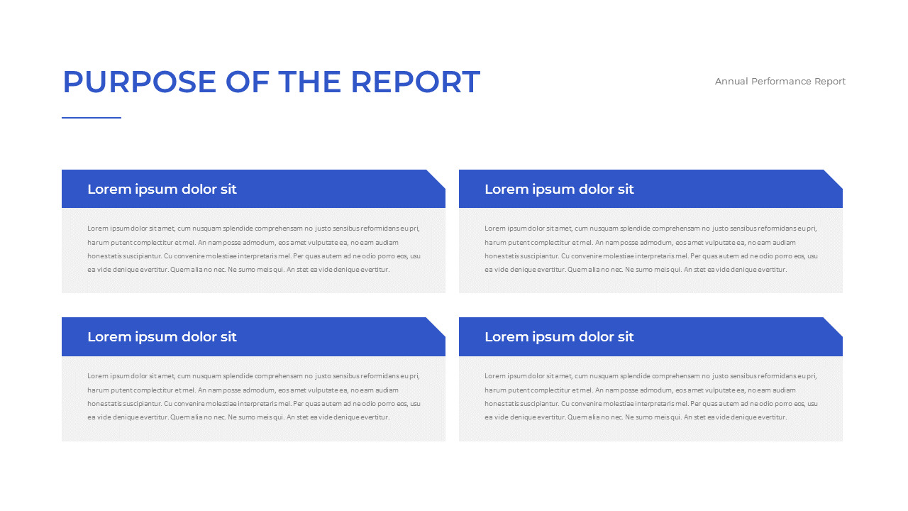 Annual Performance Report presentation slide design