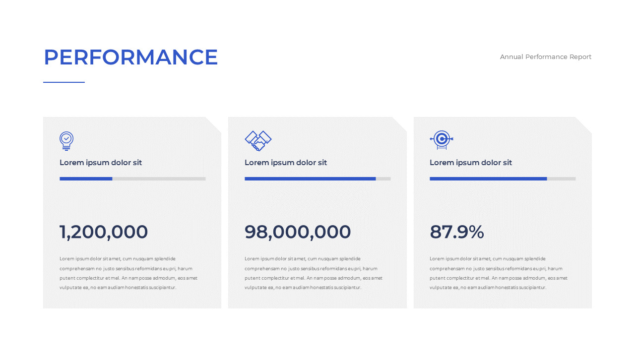 Annual Performance Report presentation slide design