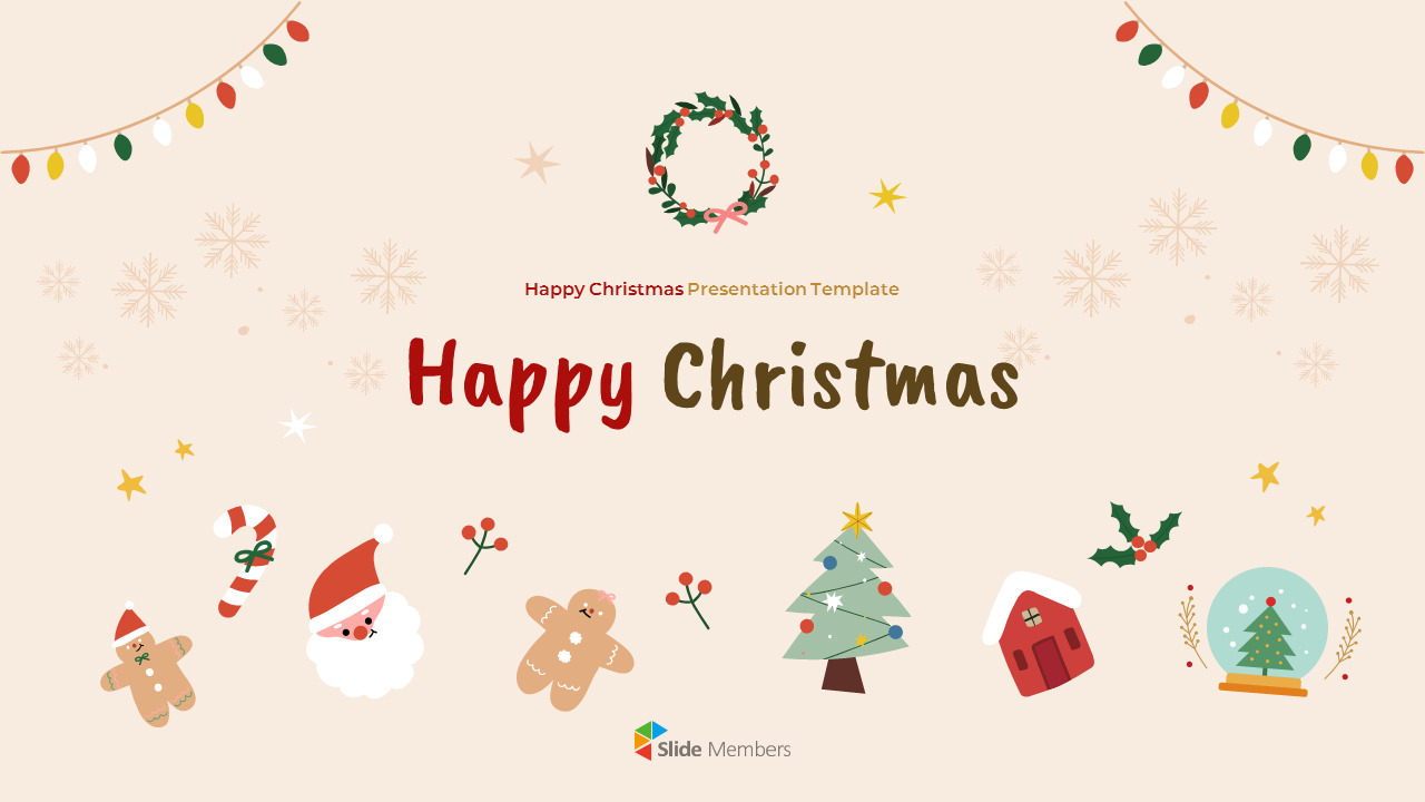 Happy Christmas template google slides