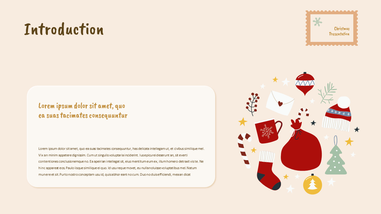 Feliz Navidad plantilla de diapositivas de google