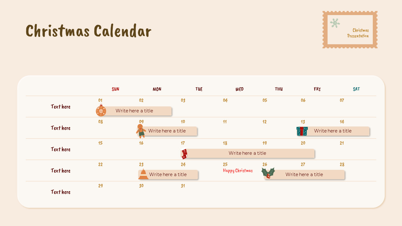 Happy Christmas template google slides