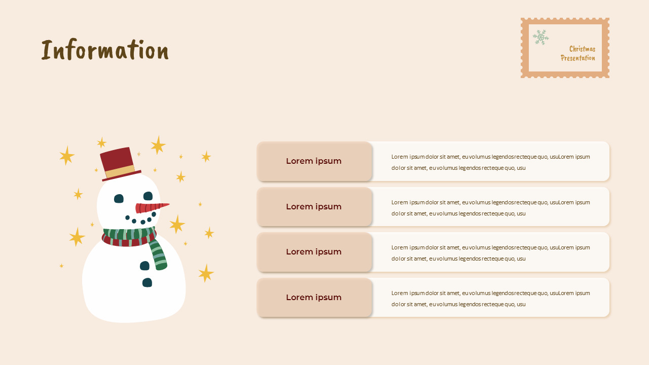 Happy Christmas template google slides