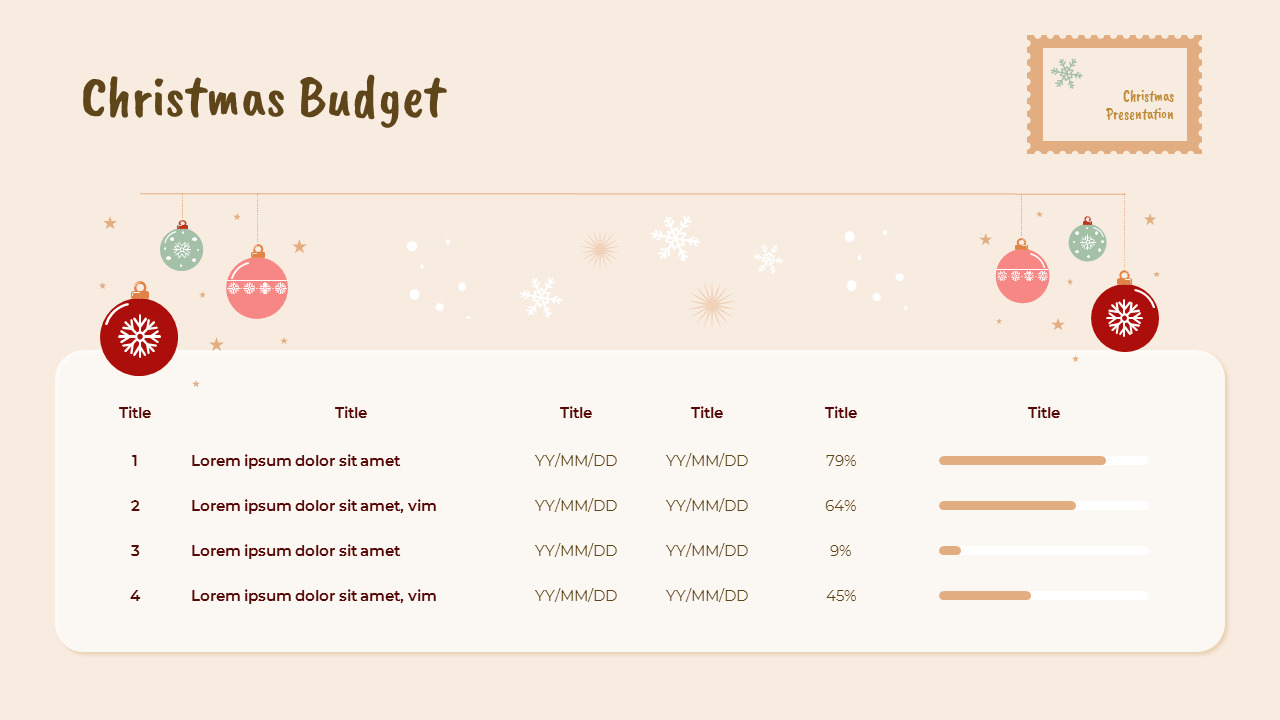 Happy Christmas template google slides
