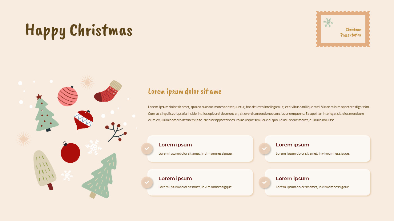 Happy Christmas template google slides