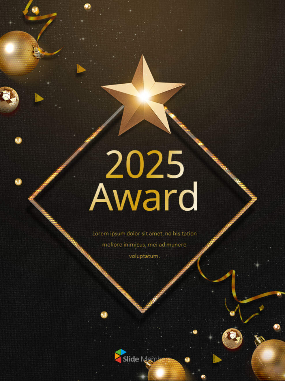 Plantilla Editable De Powerpoint De Círculo Dorado