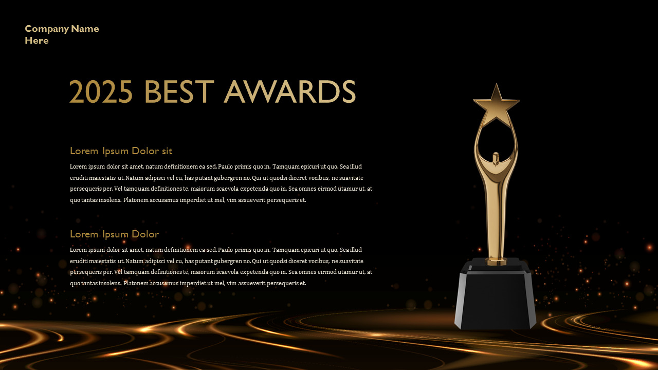 The 2025 Best Awards Presentation PowerPoint Templates Design