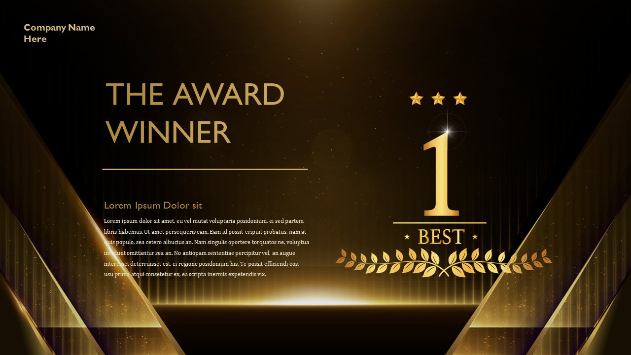 2025년 베스트 어워드 프레젠테이션 PowerPoint 템플릿 디자인