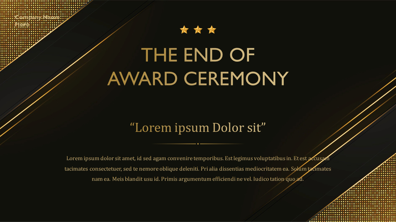 The 2025 Best Awards Presentation PowerPoint Templates Design