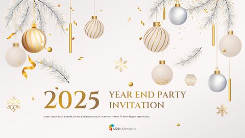 Year End Party Invitation Interactive PPT