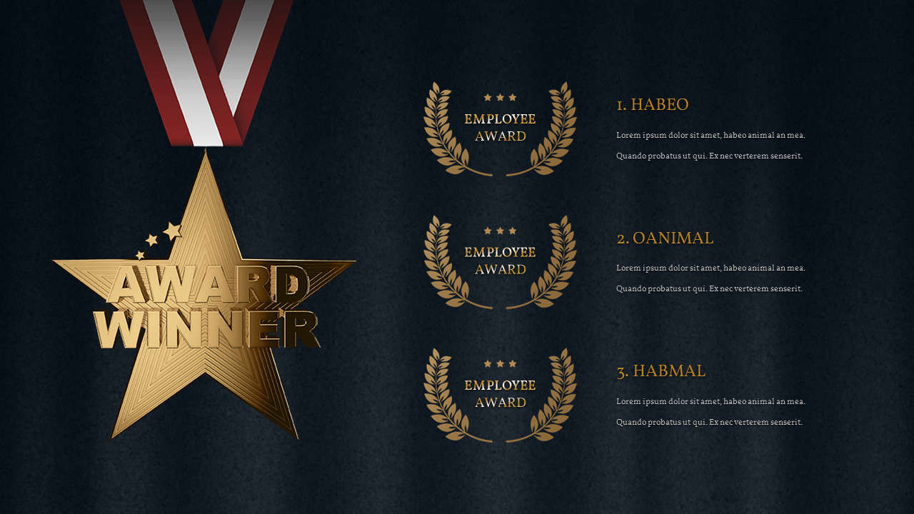 Employee Award Ceremony Google Presentation Templates