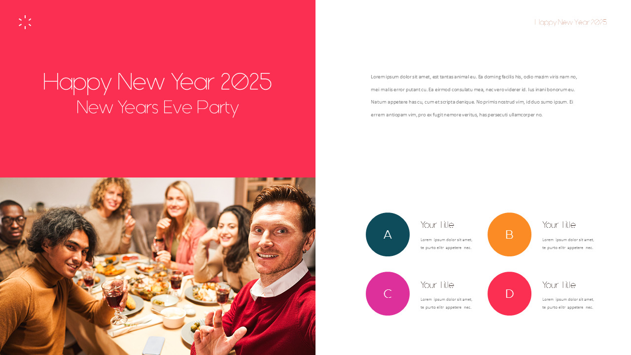 Happy New Year 2025 professional presentation