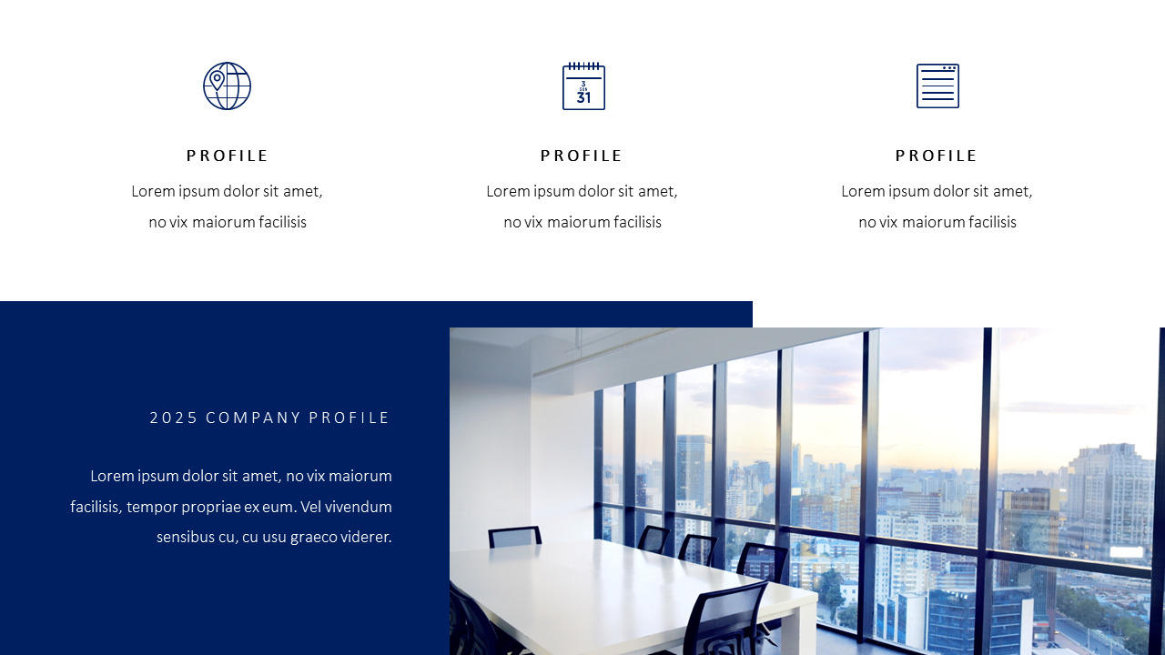 2025 Company Profile Creative Google Slides