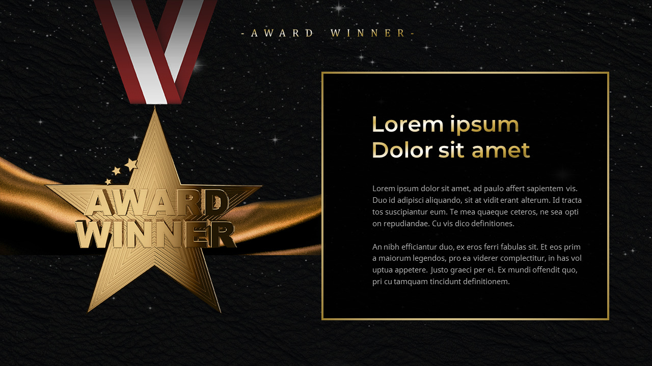 2025 Best Awards Google Slides Template Design