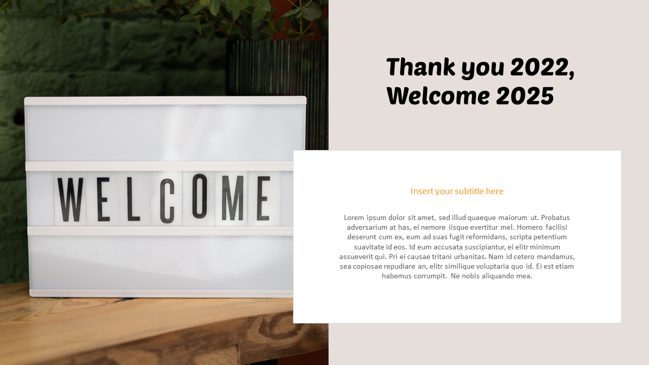 WELCOME 2025 Creative Google Slides