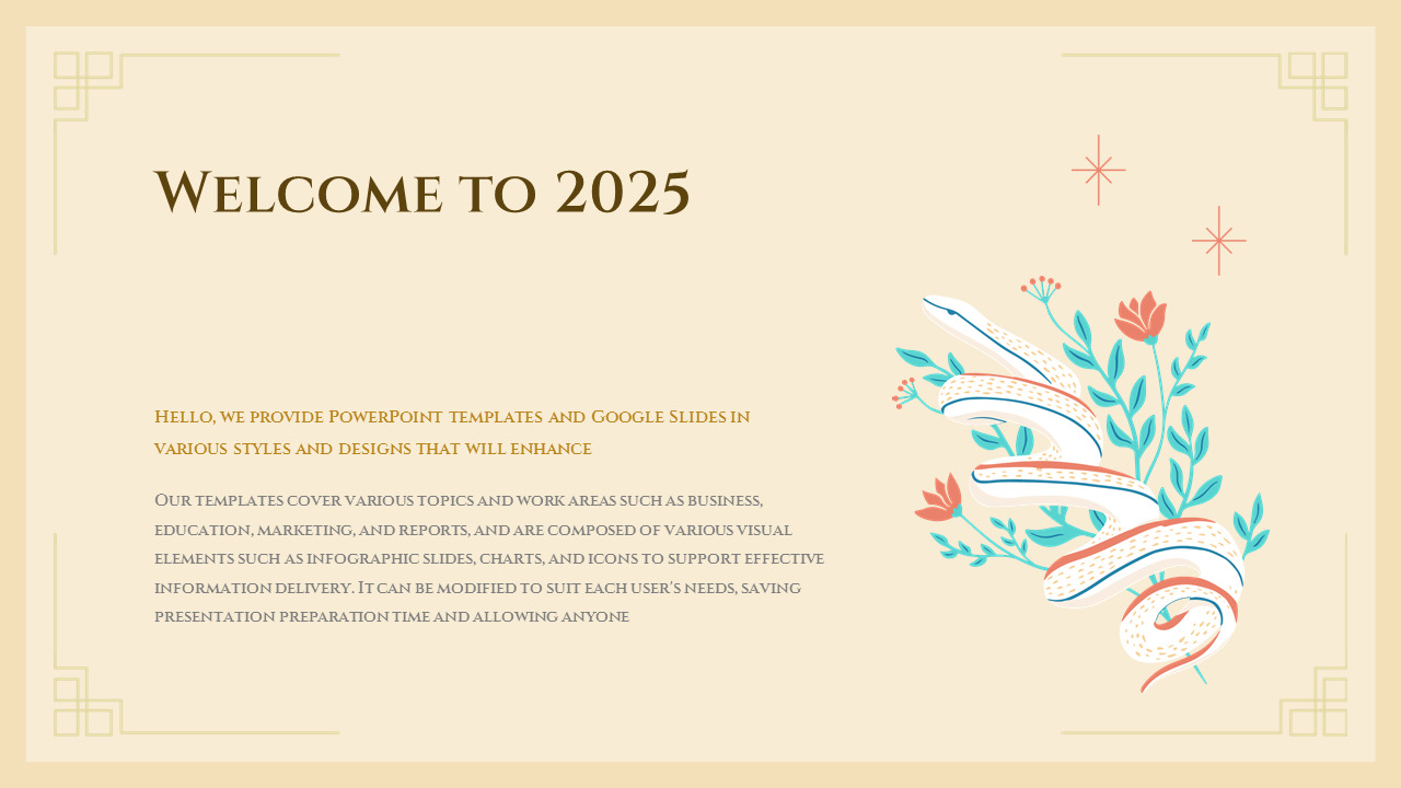 New Year Greetings Business PPT Template – Warm Red & Gold Celebration Deck