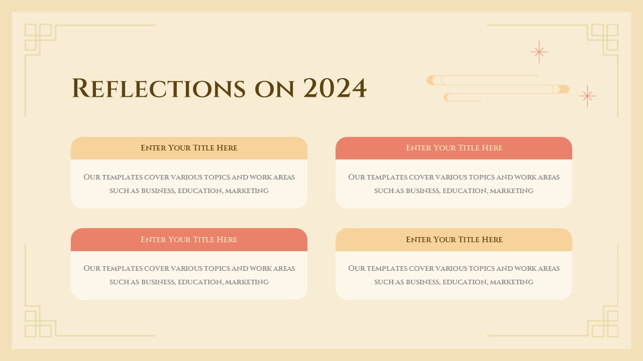 New Year Greetings Business PPT Template – Warm Red & Gold Celebration Deck
