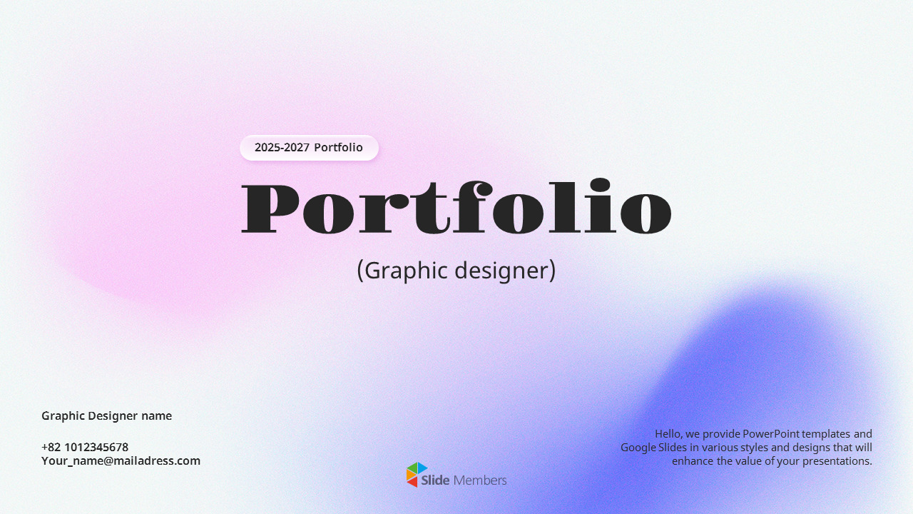 Grafikdesign-Portfolio Startabstand