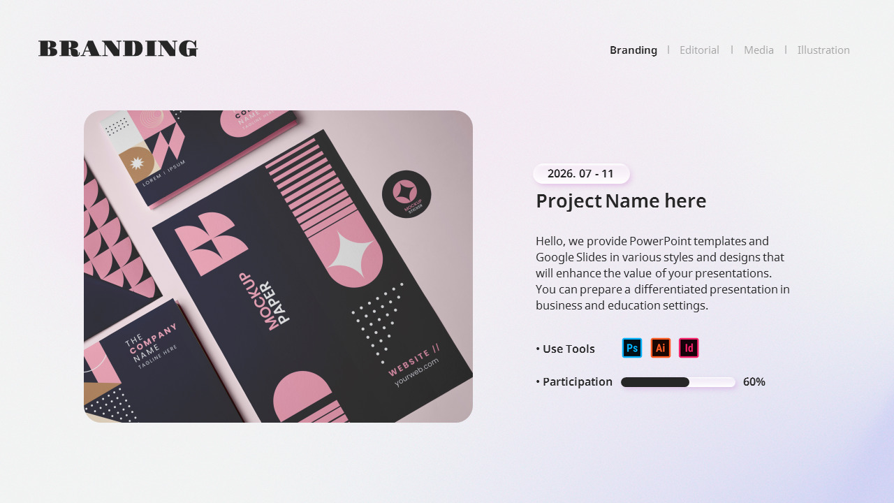 Graphic Design Portfolio startup pitch