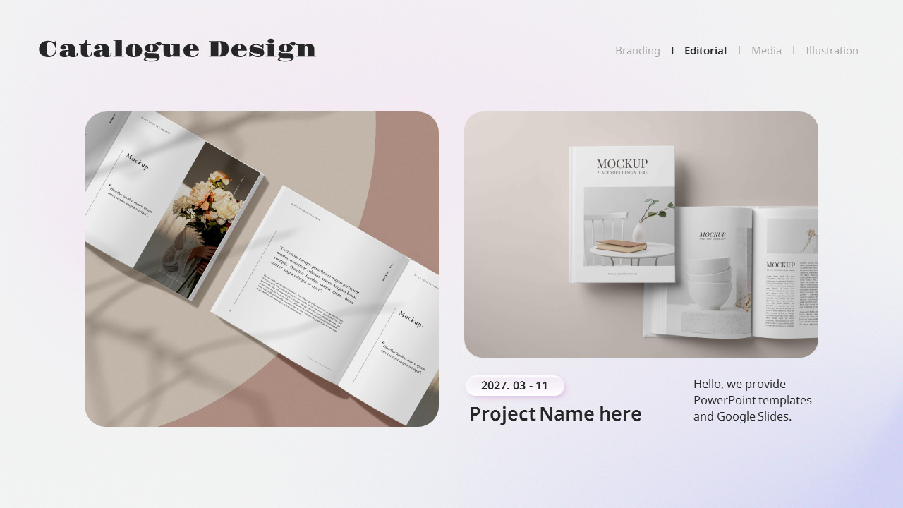 Graphic Design Portfolio startup pitch