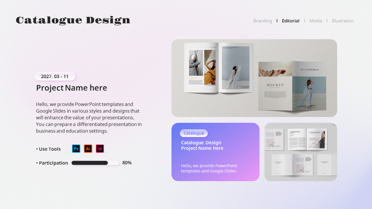 Grafikdesign-Portfolio Startabstand