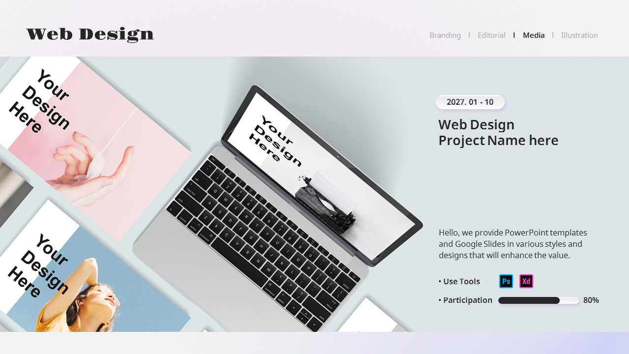 Graphic Design Portfolio startup pitch